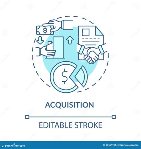 Acquisition Blue Concept Icon Stock Vector Illustration Of Share Development 235519914