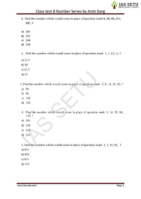 Test 8 These Are Mock Test Of Csat For Upsc Cse 2 Find The Number