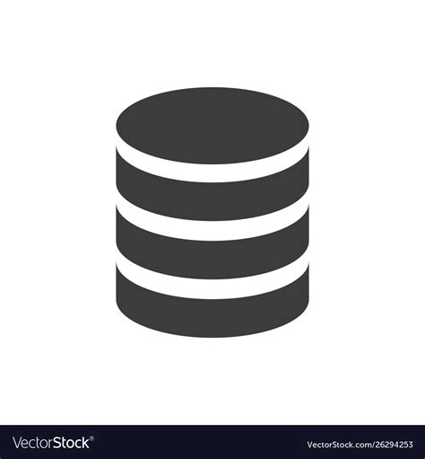 Database Icon On White Background Royalty Free Vector Image