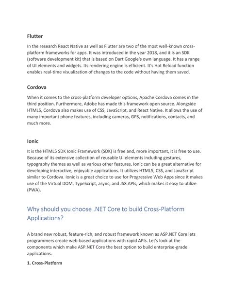 Built Cross Platform Application With Net Core Development Pdf