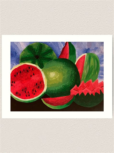 Frida Kahlo Watermelons Art Print For Sale By Ashshaiv Redbubble