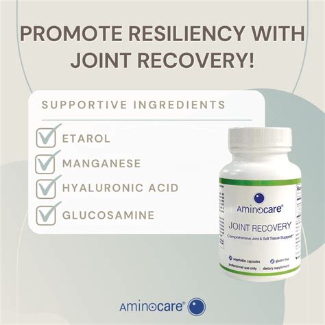 Promote Resiliency With Joint Recovery Aminocare® Products