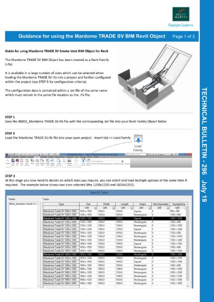 Aov Smoke Vent Guidance For Using Revit Object Nbs Source