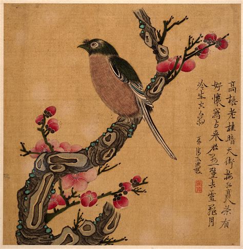 喜上眉梢 陈洪绶明代国画历代国画艺术长廊