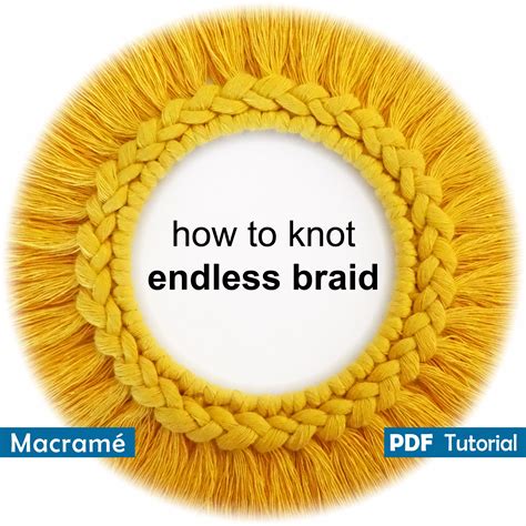 Macrame Pattern Macrame Wall Hanging Tutorial Pdf Tutorial How To Knot Endless Braid DIY