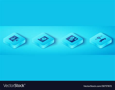 Set Isometric 3d Printer Software Graphing Paper Vector Image