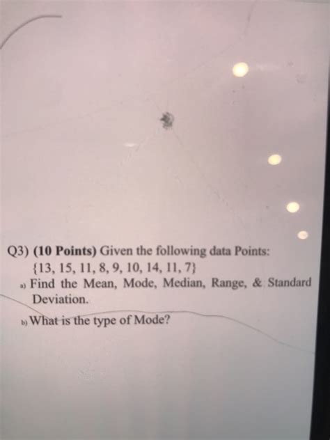 solved q3 10 points given the following data points {13