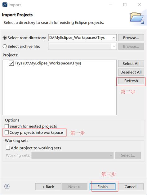 如何解决myeclipse导入项目，出现的错误：some Projects Cannot Be Imported Because They Already Exist In The