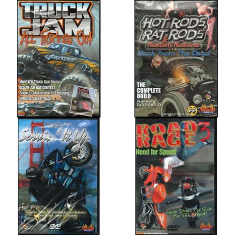 Auto Truck And Cycle Extreme Stunts And Crashes 4 Pack Dvd Bundle Truck