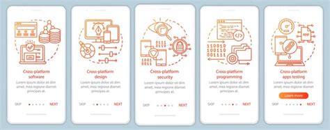 Premium Vector Cross Platform Security Onboarding Mobile App Page