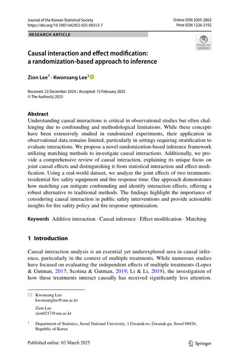 Pdf Causal Interaction And Effect Modification A Randomization Based