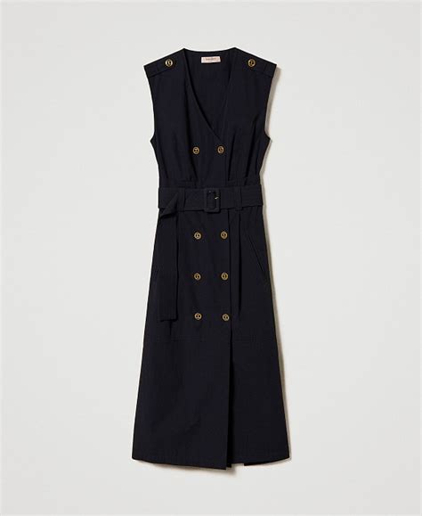 Двубортное платье миди из поплина 241tt2050 Twinset — купить в интернет магазине бренда женской