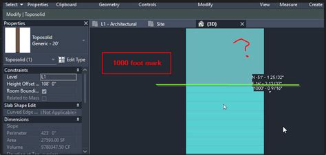 Topography Contour Lines Are Not Visible Above 1000 Feet In Revit