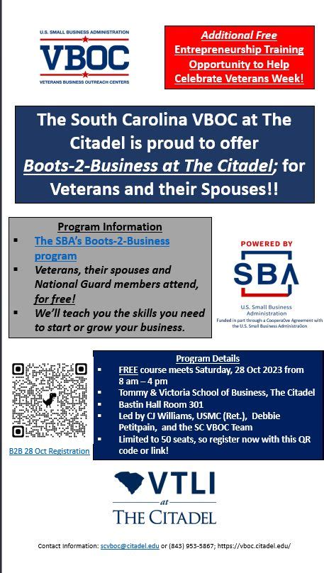 South Carolina Vboc On Linkedin Free Entrepreneurship Veterans