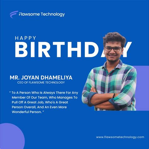 Flawsome Technology On Linkedin Wishing Our Visionary Ceo A Fantastic Birthday May Your Day Be