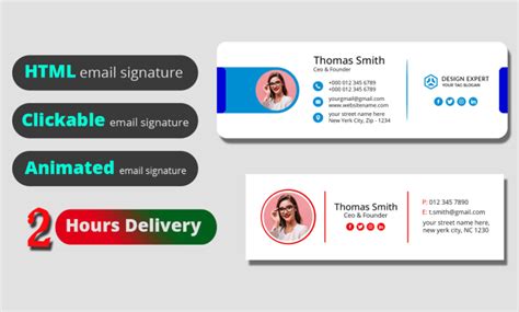 create html clickable email signature animated email signature by