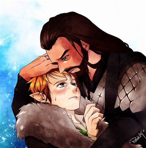Thorin Cares Bilbo By Redcat18 On Deviantart Bagginshield The Hobbit Anime