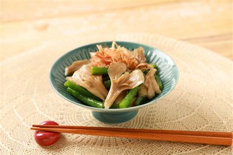インゲンと舞茸の煮びたし｜きのこのレシピ盛りだくさん！｜きのこ料理検索サイト 雪国レシピ