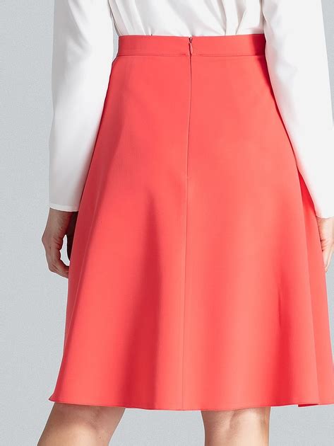 Спідниця міді жіноча Lenitif L038 L Коралова 5902194368834 в інтернет магазині Rozetka