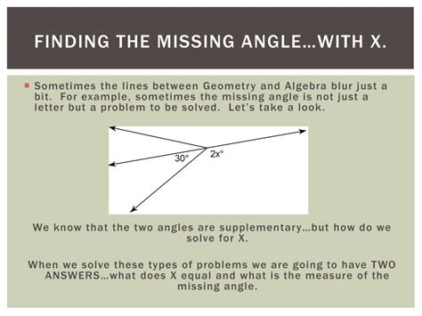 PPT UNIT 1 LESSON 2 FINDING MISSING ANGLE MEASURES Part 1 PowerPoint Presentation ID 5758322