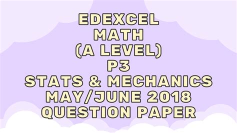 Edexcel Ial Math As P2 Pure Maths 2 June 2019 Qp Kk Lee Mathematics