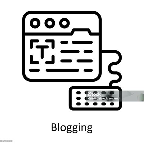 블로깅 벡터 개요 디자인 그림입니다 흰색 배경의 기호 Eps 10 파일 개념에 대한 스톡 벡터 아트 및 기타 이미지 개념 기사 출판 마케팅 Istock