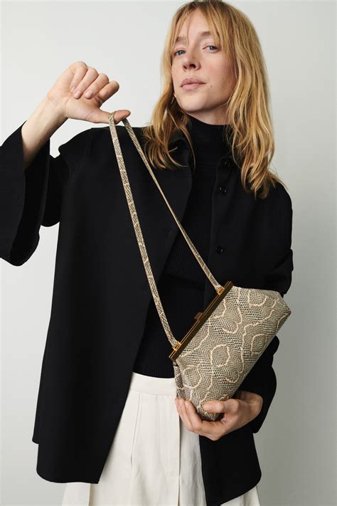 Vintage” Frame Bag Beige Python” Chylak