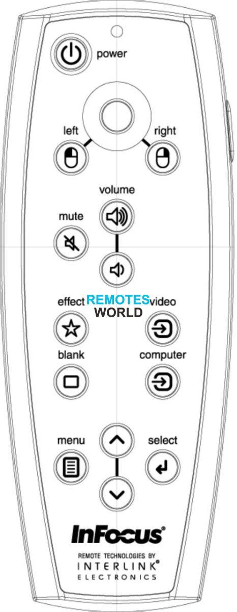 Replacement Remote For Infocus Lp600 X1 X3 X2 X1a Lp240 Lp250