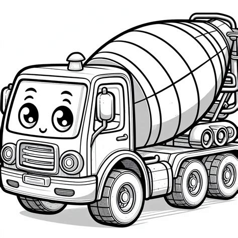 레미콘 색칠공부 도안으로 색다른 건설 경험을 즐겨보세요 키즈위키