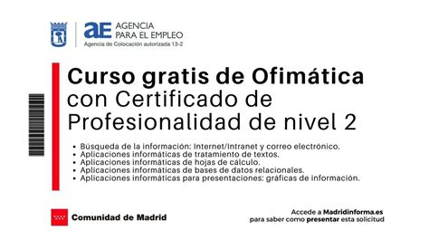 curso gratis de ofimática obtén una certificación oficial para avalar