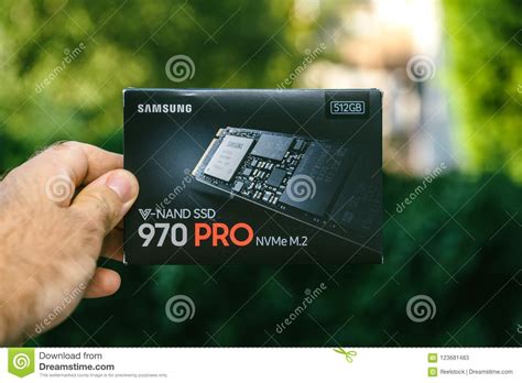 Man Hand Holding Packaging Samsung 870 NVME Editorial Stock Photo Image Of Illustrative