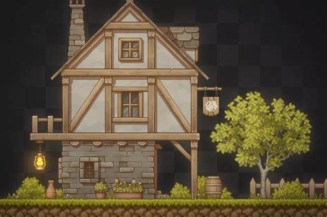 Pixel Art Platformer Village House 2d Environments Unity Asset