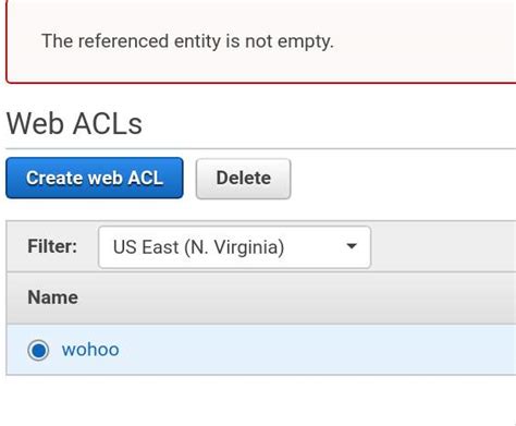 Unable To Delete Aws Waf Service Stack Overflow