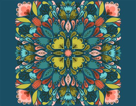 Symmetrical Floral Pattern Design Talk
