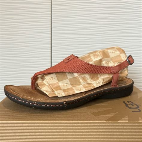 Ugg Sefina Leather Upper Orange Gem