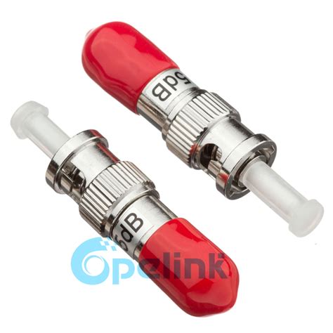 ST ST Plug In Fixed Optical Attenuator Metal Female To Male Fiber Optic Attenuator OPELINK