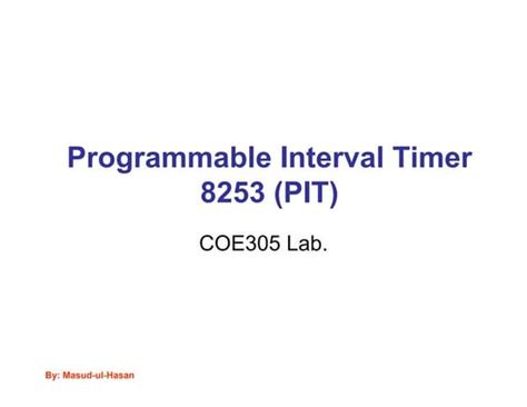 5 Programmable Interval Timer 8253 Pptx Computing Technology And Computing
