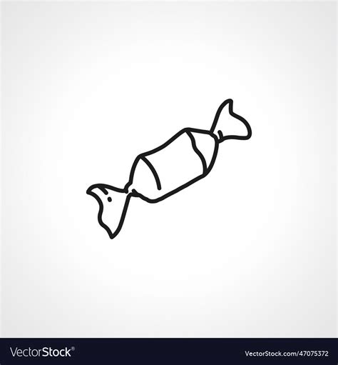 Candy Line Icon Candy Linear Icon Royalty Free Vector Image