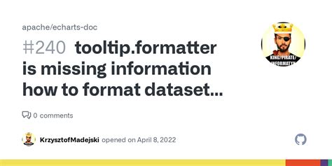 Tooltipformatter Is Missing Information How To Format Dataset Named Fields Using String