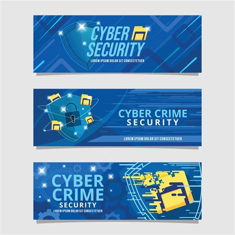 Cyber Security Awareness Banner Template 11123540 Vector Art At Vecteezy