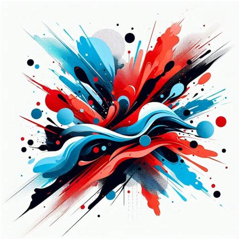 Abstract Background With Bold Ink Splashes In Vibrant Colors Premium Ai Generated Image