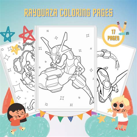 Pokemon Mega Rayquaza Coloring Pages