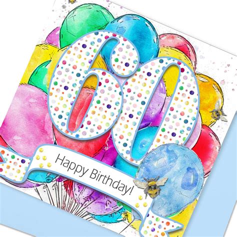 Floral Martini Card Cherry Orchard Happy 60th Birthday Gorgeous