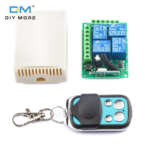 Diymore Remote Control Switch Learning Type DC Four Way Intelligent Wireless Control Module