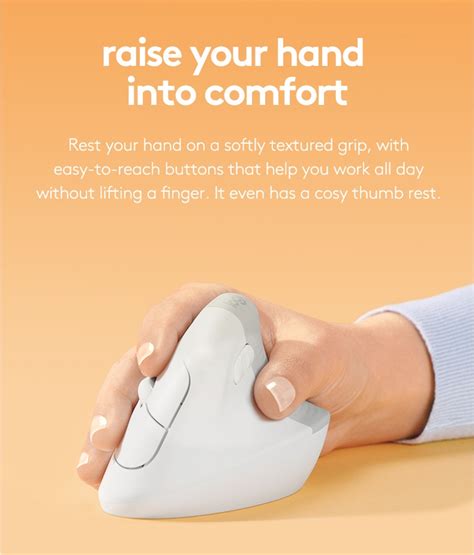 Logitech Lift Vertical Ergonomic Wireless Mouse เมาส์ไร้สายเสียงเงียบเชื่อมต่อบลูทูธ ใช้ได้ทั้ง