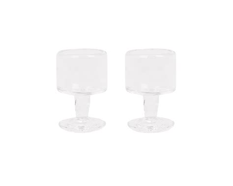 0405 Stem Glass Set Of Two Clear Small Frama