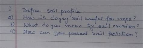 Soil Science Subjective Test Teachmint