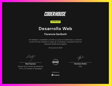 Florencia Garibotti On Linkedin 🎓 Just Leveled Up My Skills 🌐 Completed Coderhouses Web