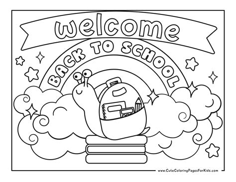 25 Back To School Coloring Pages Free Printables Cute Coloring
