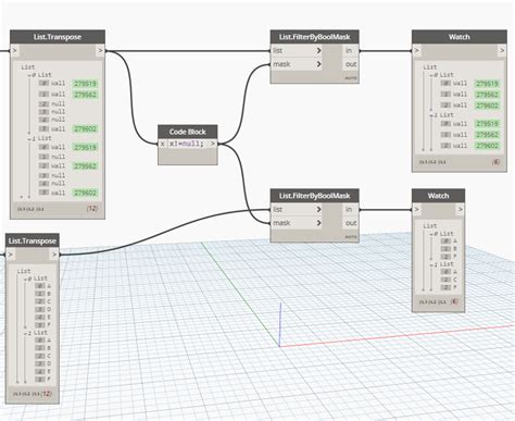 Remove Nulls Keep List Structure And Not Have Warning Revit Dynamo
